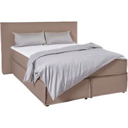 LeGer Home by Lena Gercke Boxspringbett &raquo;Yuma&laquo; incl. Topper, in 4 Breiten, 3 Matratzenarten und je 2 H&auml;rtegraden grau 100% Polyester Liegefl&auml;che B/L: 