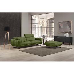 Egoitaliano 2,5-Sitzer &raquo;Gloria, super bequem und hochwertige Verarbeitung, edles Design&laquo; beidseitig verstellbare R&uuml;ckenelemente, mit Metallf&uuml;&szlig;en gr&uuml;n B/H/T: 236cm