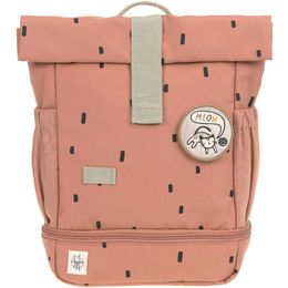 L&auml;ssig L&auml;ssig Damen L&Auml;SSIG Kinderrucksack &raquo;Happy Prints, Mini Rolltop, Caramel&laquo; Reflektoren braun B/H/T: 23cm x 33cm x 11cm