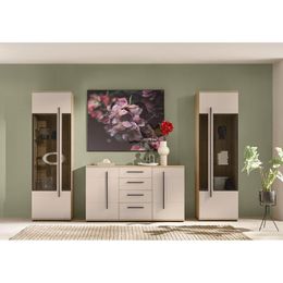 Home Affaire Wohnwand &raquo;Cantara, Anbauwand, Wohnzimmer-Set, in Eiche Evoke, Wei&szlig; oder Kaschmir&laquo; Set Holzwerkstoff B/H/T: 290cmcm x 270cmcm x 42cmcm