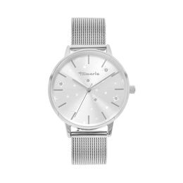 Tamaris Damen Quarzuhr Armbanduhr, Damenuhr, Edelstahlarmband, analog, Zirkonia (synth.) silber Einheitsgr&ouml;&szlig;e