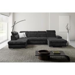WERK2 Wohnlandschaft &raquo;Cordoba inkl. Bett, Bettkasten & Kopfteilfunktion, Breite 359 cm&laquo; bequem, komfortable Wellenunterfederung, inkl. Schlaffunktion,