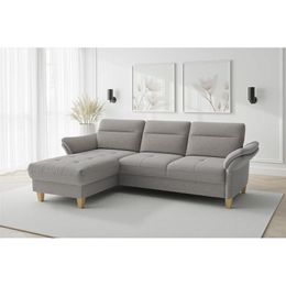 Sit & More sit&more Ecksofa &raquo;Pamela, L-Form, B:230 cm&laquo; mit Federkern 100% Polyester B/H/T: 230cm x 90cm x 164cm, Flachgewebe, Recamiere links, ohne Bett,ohne 
