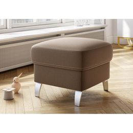 Sit & More sit&more Hocker &raquo;Vincenzo&laquo; braun B/H/T: 58cm x 48cm x 58cm, Luxus-Microfaser,mit Stauraumfach