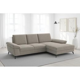 Sit & More sit&more Ecksofa &raquo;Chelsea L-Form, B: 264 cm, mit Armteil-& Sitztiefenverstellung&laquo; optional Schlaffunktion und Bettkasten beige 100% Polyester B/H/T: 