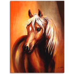 Artland Leinwandbild &raquo;Pferd Fantasie&laquo; Haustiere 1 Stk. tlg. auf Holzrahmen gespannt braun Leinwand B/H/T: 60cm x 80cm, Leinwandbild Haustiere Hochformat, 1 