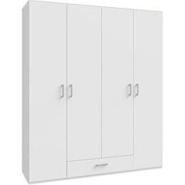 FORTE Kleiderschrank Dreht&uuml;renschrank, sehr viel Stauraum wei&szlig; Holzwerkstoff wei&szlig;, B/H/T: 177,5cm x 210,5cm x 54,2cm