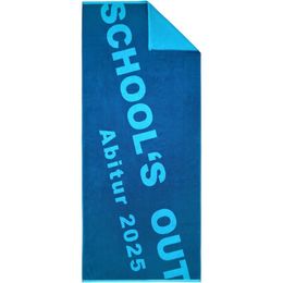 Dyckhoff Strandtuch &raquo;ABI 2025&laquo; Abitur Strandtuch blau Frottier, Frottier B/L: 75cmx180cm, 1 Stk., Frottier