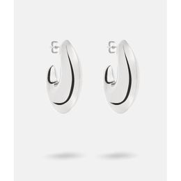 Liebeskind Berlin Damen Paar Creolen &raquo;Schmuck Geschenk Edelstahl Ohrringe Organics&laquo; silber Edelstahl