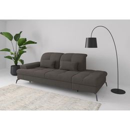 Sit & More sit&more Recamiere &raquo;Amica, inkl. Sitztiefenverstellung und Armteilverstellung&laquo; wahlweise mit Kopfteilverstellung und Stauraum grau 100% Polyester B/H/