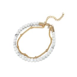 Firetti Fu&szlig;kette &raquo;Schmuck Geschenk K&ouml;rperSchmuck&laquo; mit T&uuml;rkis, Achat oder Dumortierit gold Edelstahl Fu&szlig;kette