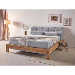 Home Affaire Boxspringbett &raquo;Villads&laquo; Liegefl&auml;che: 180/200 cm, Inside-Boxspring-Unterbau, recycelte Stoffe grau Polyester Struktur (recyceltes 