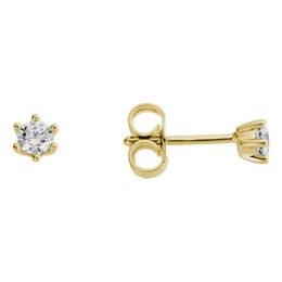 Firetti Damen Paar Ohrstecker &raquo;Schmuck Geschenk Gold 333 Ohrschmuck Ohrringe Solit&auml;r Lab Grown&laquo; mit Brillanten gold 4mm, 0,25 VS = sehr kleine 