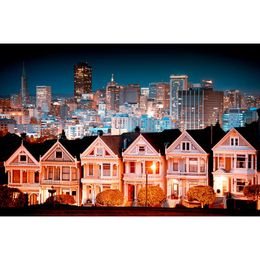 papermoon Fototapete &raquo;Urban Landscape in San Francisco&laquo; glatt bunt Vlies B/L: 4m x 2,6m, Bahnen: 8 Stk.