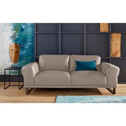 W.Schillig 2,5-Sitzer &raquo;montanaa&laquo; mit Metallkufen in Bronze pulverbeschichtet, Breite 212 cm braun B/H/T: 212cm x 78cm x 94cm, Longlife Xtra-Leder Z59