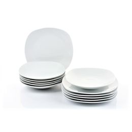 Retsch Arzberg Tafelservice &raquo;Geschirr-Set Fino&laquo; Teller Set, wei&szlig;, Made in Germany, 12 Teile, f&uuml;r 6 Personen wei&szlig; Porzellan 12 Stk.