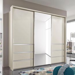 Wiemann Schwebet&uuml;renschrank &raquo;Malibu&laquo; mit Spiegel beige B/H/T: 250cm x 217cm x 67cm, Schubladen: 6 Stk. T&uuml;ren: 3 Stk.
