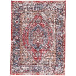 CarpetFine Teppich &raquo;Phoenix Vintage&laquo; rechteckig 6 mm H&ouml;he Vintage Orient Look, mit Fransen, Wohnzimmer rot Polypropylen (PP) B : 120cm 1 Stk., 6mm, L: