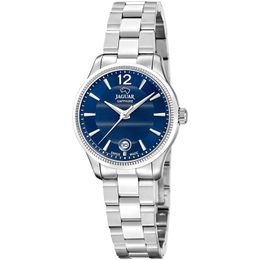 Jaguar Damen Quarzuhr &raquo;Essentia&laquo; Armbanduhr, Damenuhr, Swiss Made, Edelstahlarmband,Saphirglas,Datum silber Einheitsgr&ouml;&szlig;e