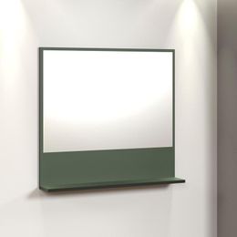 Welltime Badspiegel &raquo;Amrum&laquo; Wandspiegel mit Ablage - (B/T/H) wahlweise 60 bis 80/14/74 cm Holzwerkstoff, glasspiegel B/H/T: 80cm x 74cm x 14cm, Gr&uuml;n 