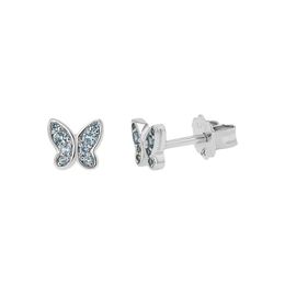 Tom Tailor Damen Tom Tailor Paar Ohrstecker &raquo;Schmuck Geschenk Silber 925 Schmetterling&laquo; mit Zirkonia (synth.) blau Silber 925 (Sterlingsilber)