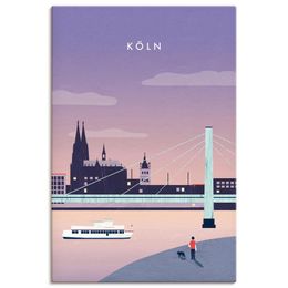 Artland Wandbild &raquo;K&ouml;ln&laquo; 1 Stk. tlg. als Alubild, Leinwandbild, Poster, Wandaufkleber in verschied. Gr&ouml;&szlig;en lila B/H/T: 20cm x 30cm, Leinwandbilder Hochformat, 