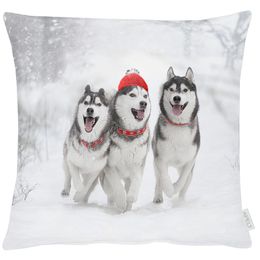 Apelt Dekokissen &raquo;3701&laquo; wei&szlig; Baumwolle, Polyester B/L: 46cm x 46cm, 1 Stk.