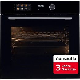 Hanseatic Backofen &raquo;HBO7214FA2&laquo; mit 1-fach-Teleskopauszug mit Aqua-Reinigungsfunktion inkl. 3 Jahre Herstellergarantie schwarz Einheitsgr&ouml;&szlig;e Backofen