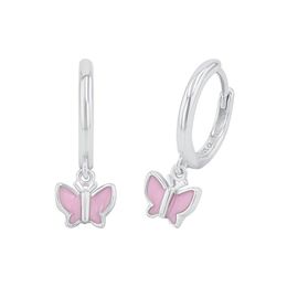 Prinzessin Lillifee Damen Paar Creolen &raquo;Schmetterlinge&laquo; mit Emaille bunt Silber 925 (Sterlingsilber)