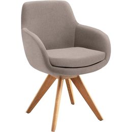 Musterring Esszimmerstuhl &raquo;Tavia&laquo; (Set) 2 Stk.Stativgestell Eiche Bianco, Drehfunktion optional, diverse Farben grau B/H/T: 62cm x 86cm x 66cm, 2 Stk., 