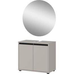 Germania Badm&ouml;bel-Set &raquo;Lemont&laquo; 2 Stk. tlg. grau Holzwerkstoff B/H/T: 60cmcm x 200cmcm x 34cmcm