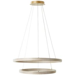 Brilliant LED Pendelleuchte &raquo;Calvi&laquo; warmwei&szlig; - kaltwei&szlig; 11200 lm, H&ouml;he 150 cm, &Oslash; 80 cm, Aluminium/Kunststoff, goldfarben matt gold &Oslash; 80cm