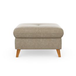 Sit & More sit&more Stauraumhocker &raquo;G&ouml;teborg&laquo; mit Federkern beige B/H/T: 76cm x 47cm x 63cm, Luxus-Microfaser