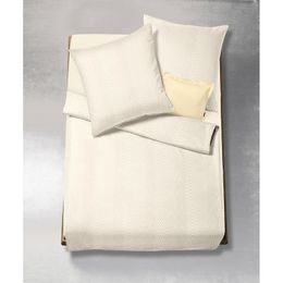 Fleuresse Bettw&auml;sche &raquo;Jade Fischgrat&laquo; 3 Stk. Mako Damast, Baumwolle, in Gr. 135x200, 155x220, 200x200cm beige Mako-Damast, Obermaterial: 100% 