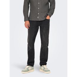 Only & Sons Only & Sons Herren ONLY & SONS Straight-Jeans &raquo;ONSWEFT REGULAR WB 0021 TAI DNM NOOS&laquo; Baumwollmischung, straight fit schwarz 28, L&auml;nge 32