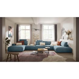Musterring Wohnlandschaft &raquo;Lucia viel Platz, bequem, U-Form&laquo; Cord-Bezug, inklusive Kopfst&uuml;tze, Gesamtbreite 524 cm blau B/H/T: 504cm x 81cm x 204cm, Cord, 