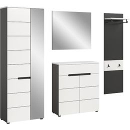 Home Affaire Garderoben-Set &raquo;REHAT, TOPSELLER!, 4-teilig, Breite 220 cm, individuell erweiterbar&laquo; Set, bestehend aus: Garderobenschrank, Kommode, 