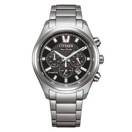 Citizen Herren Chronograph Armbanduhr, Solar, Herrenuhr, analog, Big Date, Stoppfunktion silber Einheitsgr&ouml;&szlig;e