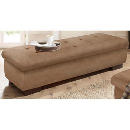 Home Affaire Hocker &raquo;BERGEN 161x60 cm, praktisch und komfortabel&laquo; mit Staufach braun MELROSE /Struktur (100% Polyester);MELROSE (100% Polyester);