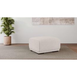 OTTO home Polsterhocker &raquo;BORNHOLM, kleiner Hocker passend zur Serie, Ma&szlig;e B/T/H: 61/72/46 cm&laquo; mit Wellenfederung, in hochwertiger Verarbeitung beige 