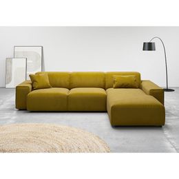 Home Affaire Ecksofa &raquo;Glimminge auch in Breitcord, Feincord, Boucl&eacute; + Easy care-Bezug&laquo; L-Form, Breite 294, Zierkissen gr&uuml;n 95% Polyester, 5% Nylon B/H