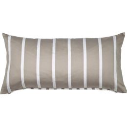 Janine Kissenbezug &raquo;modernclassic 39028-28&laquo; mit Rei&szlig;verschluss braun Mako-Satin, Obermaterial: 100% Baumwolle B/L: 40cm x 80cm, 1 Stk., Mako-Satin