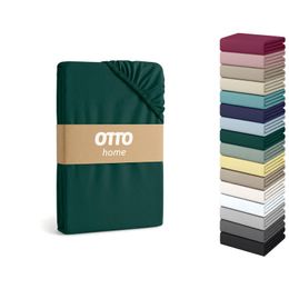 OTTO home Spannbettlaken &raquo;Cremona, Basic & Premium Qualit&auml;t mit Elasthan&laquo; Bettlaken f&uuml;r Matratzen von 20-25 cm H&ouml;he, 96% Baumwolle & 4% Elasthan gr&uuml;n 