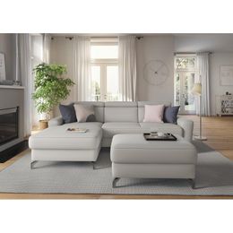 Sit & More sit&more Ecksofa &raquo;Scarlett L-Form&laquo; inklusive Kopfteilverstellung, optional Schlaffunktion & Bettkasten beige B/H/T: 258cm x 172cm, Luxus-Microfaser 