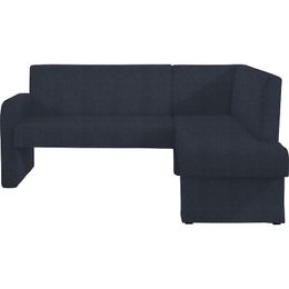 Home Affaire Eckbank &raquo;Umag&laquo; Sitz und R&uuml;cken gepolstert, verschiedene Qualit&auml;ten blau Holzwerkstoff, Massivholz, Polyester B/H/T: 190cm x 89cm x 140cm,
