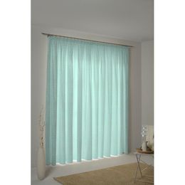 Adam Vorhang &raquo;Scribble&laquo; Kr&auml;uselband 1 Stk. tlg. aus Leinen und Bio-Baumwolle blau Jacquard, Baumwolle (Bio-Baumwolle), Leinen 175cm, Kr&auml;uselband, 145cm