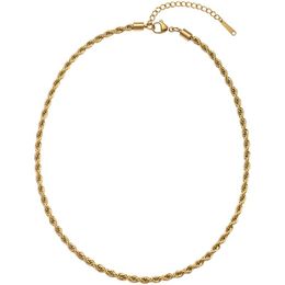Firetti Damen Collier &raquo;Schmuck Geschenk Halsschmuck Halskette Kordelkette&laquo; Made in Germany gold Edelstahl, L: 47 B: 4mm