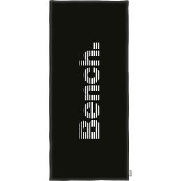 Strandtuch &raquo;Bench&laquo; mit dekorativem "Bench" Schriftzug schwarz Velours, Obermaterial: 100% Baumwolle B/L: 80cmx180cm, 1 Stk., Schriftzug, Velours