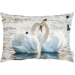 Apelt Dekokissen &raquo;6801&laquo; blau Baumwolle, Polyester B/L: 33cm x 45cm, 1 Stk.