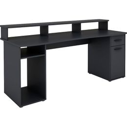 ByLiving Gamingtisch &raquo;Fantastic&laquo; mit Aufsatz, Breite 180 cm grau B/H/T: 180cm x 93cm x 65cm